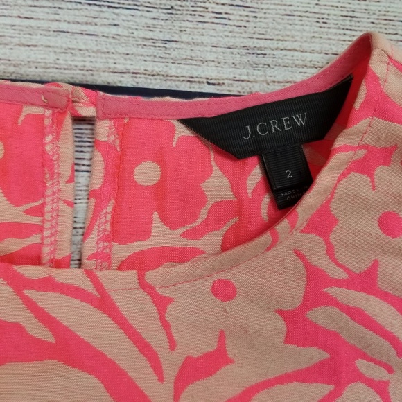 J. Crew | Tops | J Crew Seamed Shell In Plumeria Jacquard | Poshmark